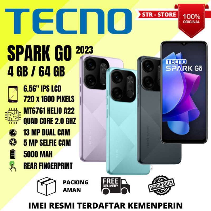 Jual Tecno Spark Go 2023 4/64 Baru Garansi Resmi di Seller STR Store Official Store - Sangiang ...