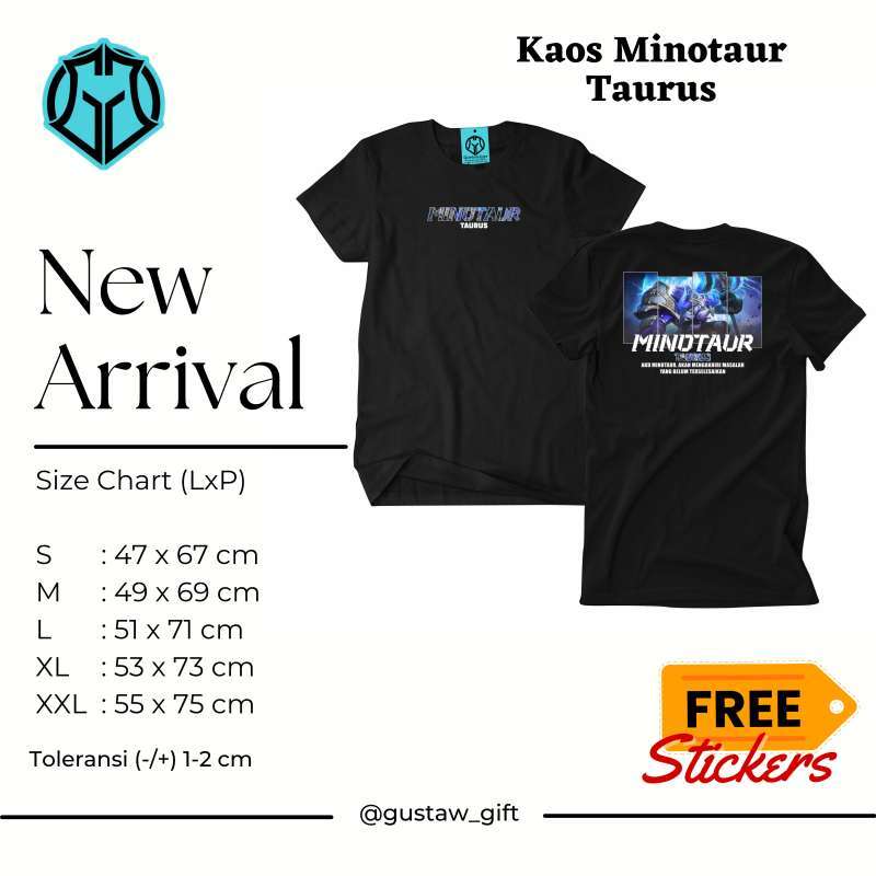 Jual GG T-Shirt MINOTAUR Zodiac Skin Taurus Mobile Legends Kaos Custom ...