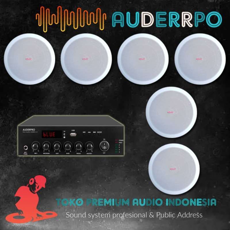 Promo Harga paket sound system ceiling speaker CC8 Untuk Restoran cafe ...