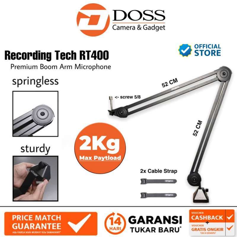 Jual Recording Tech Rt400 Microphone Boom Arm Podcast - Rt400 Di Seller ...