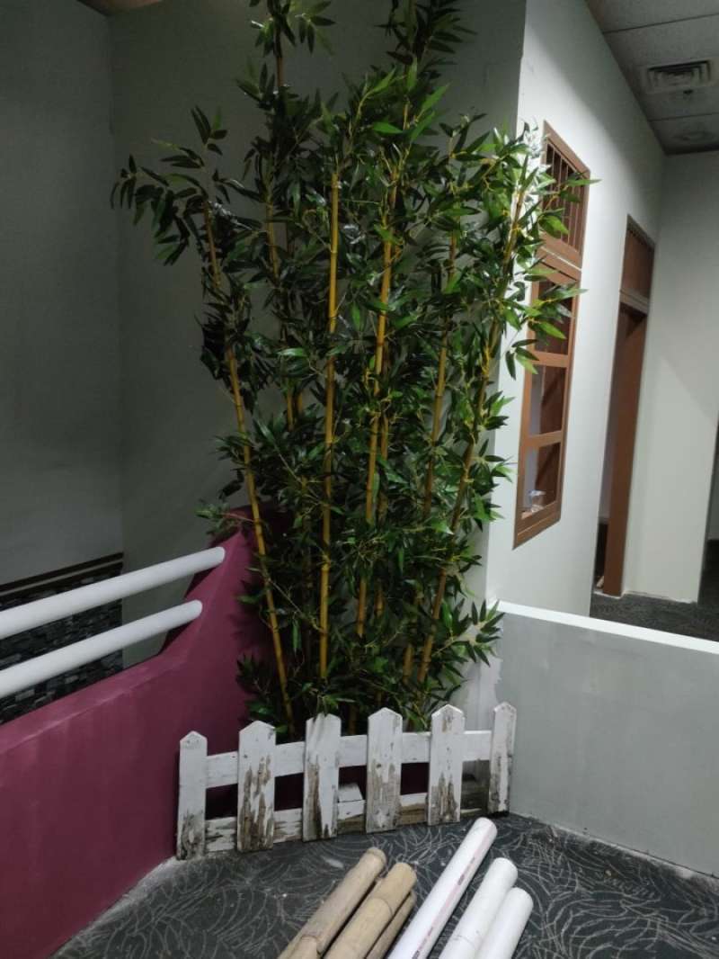 Promo Bambu Partisi 3m Rimbun/bunga Plastik/tanaman Hias/artificial ...