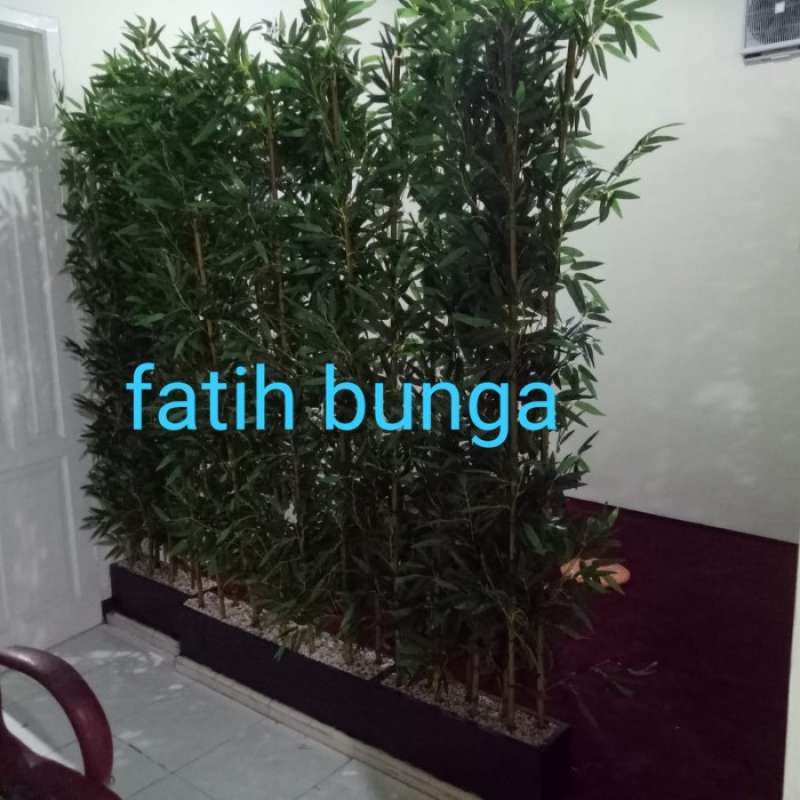Promo Bambu Partisi 3m Rimbun/bunga Plastik/tanaman Hias/artificial ...
