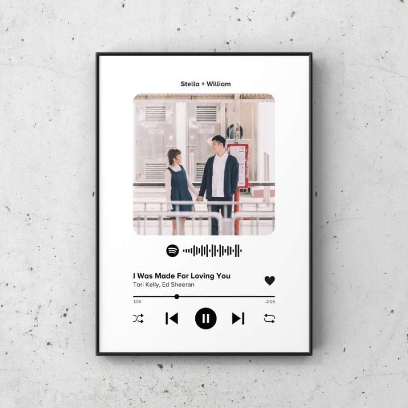 Promo Spotify Song Poster | Wall Art | Custom | A4 A3 Print Frame ...