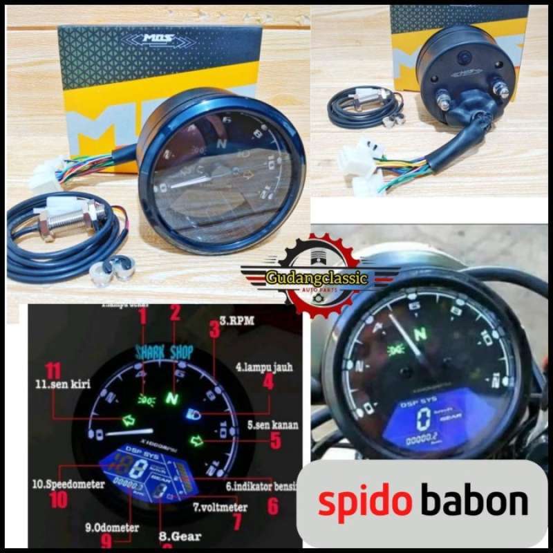 Promo Spido Spidometer Baboon Digital Newtek Led Full Indikator ...