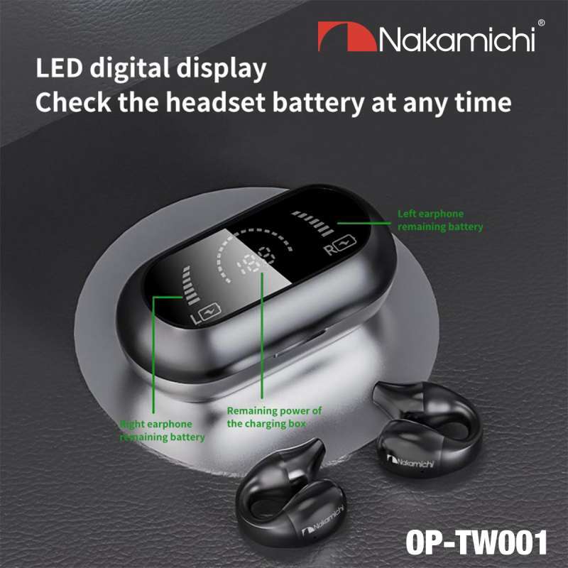 Jual Nakamichi Op Tw001 Open Ear Clip True Wireless Bluetooth Earphone Tws Hd Di Seller ...