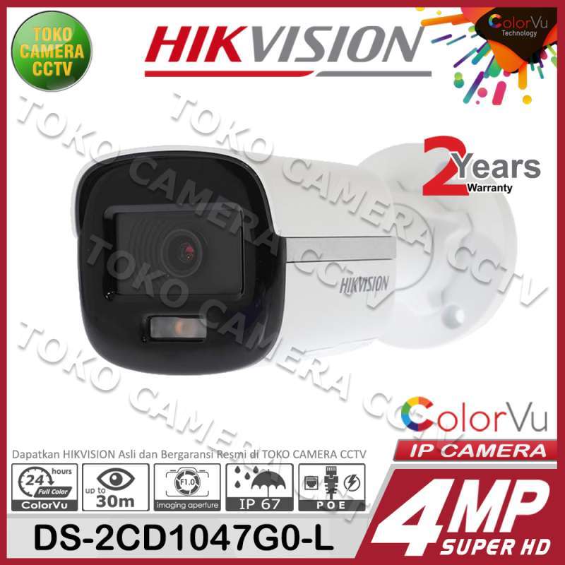 Jual IP CAMERA 4MP HIKVISION DS-2CD1047G0-L IP KAMERA COLORVU CCTV POE di Seller TOKO CAMERA ...