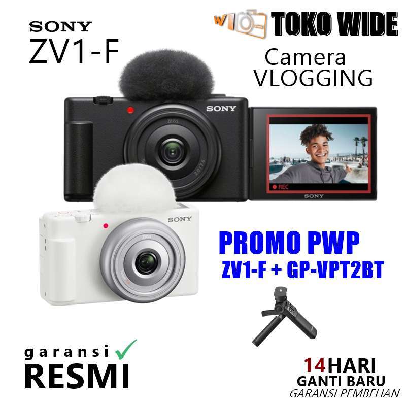 Promo [TOKO WIDE] SONY ZV1F Vlogging Camera Sony ZV-1F SONY ZV1 F GARANSI RESMI Diskon 2% di ...