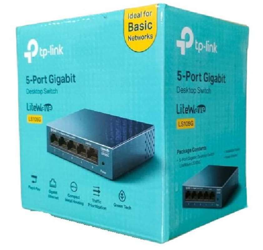 Jual TP-Link LS105G 5 Port Gigabit Metal Case Switch Hub Tplink LS 105 ...