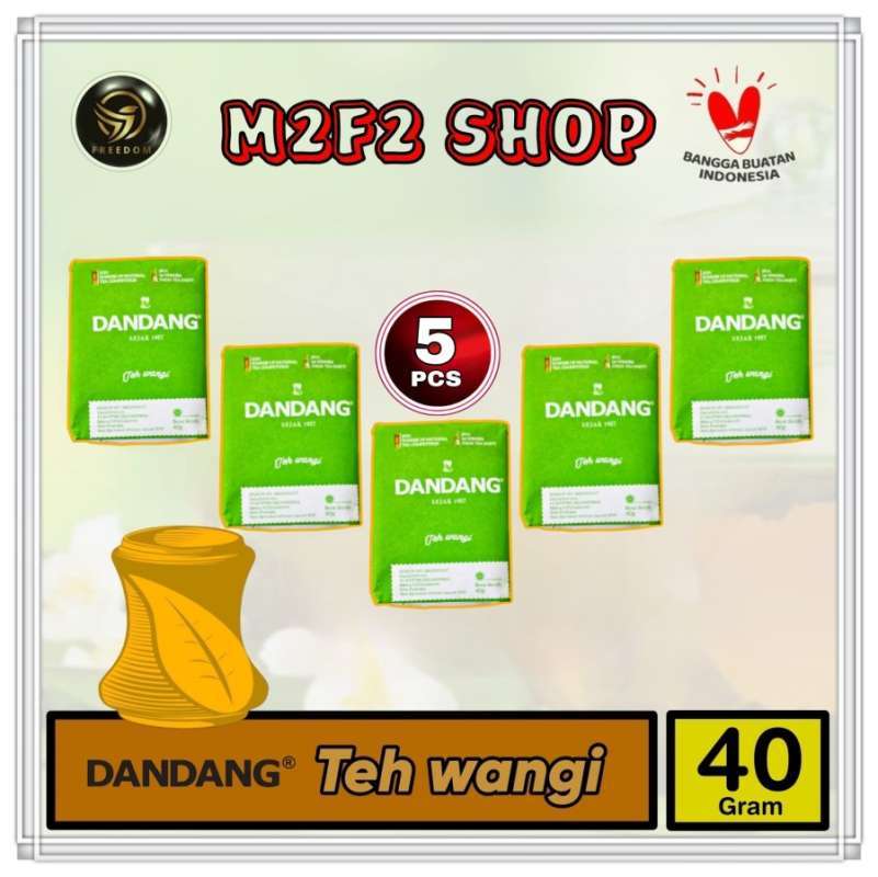 Promo Dandang Teh Wangi Bubuk Tubruk Hijau - 40 gr (Kemasan 5 Pcs ...