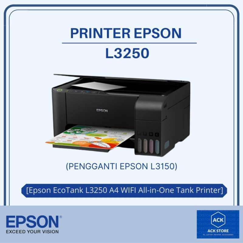 Jual Printer Epson Ecotank L3250 A4 WIFI All-in-One Original - Pengganti L3150 di Seller ACK ...