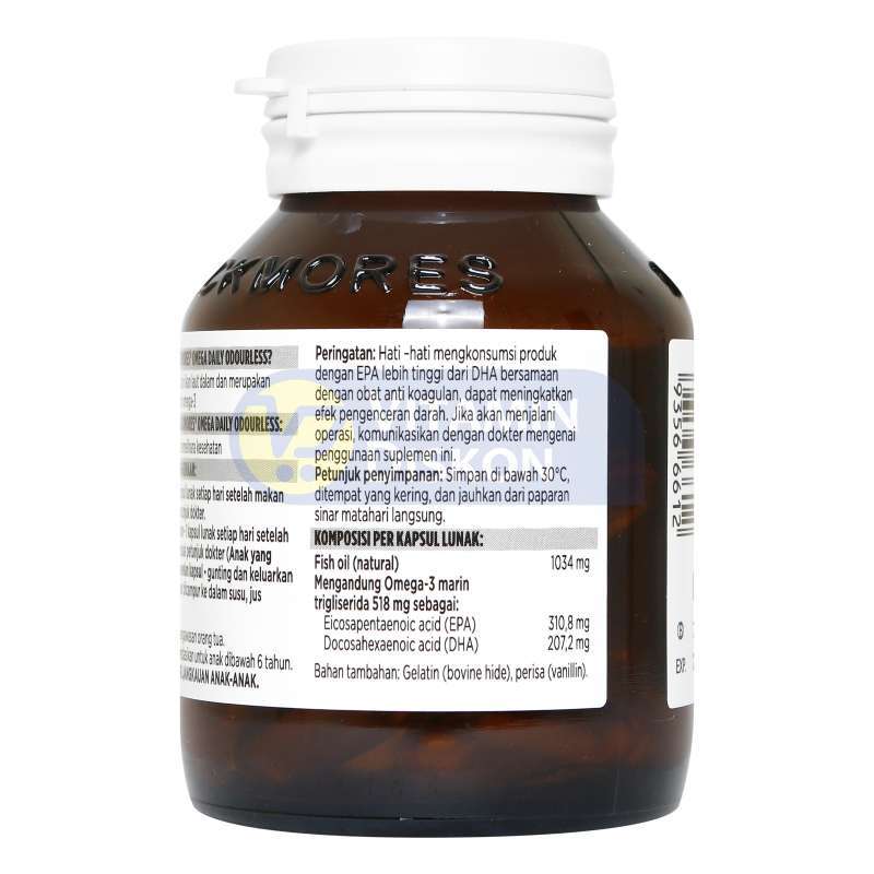 Promo Blackmores Omega Daily Odourless Bpom Kalbe 30 Caps Diskon 13% Di ...