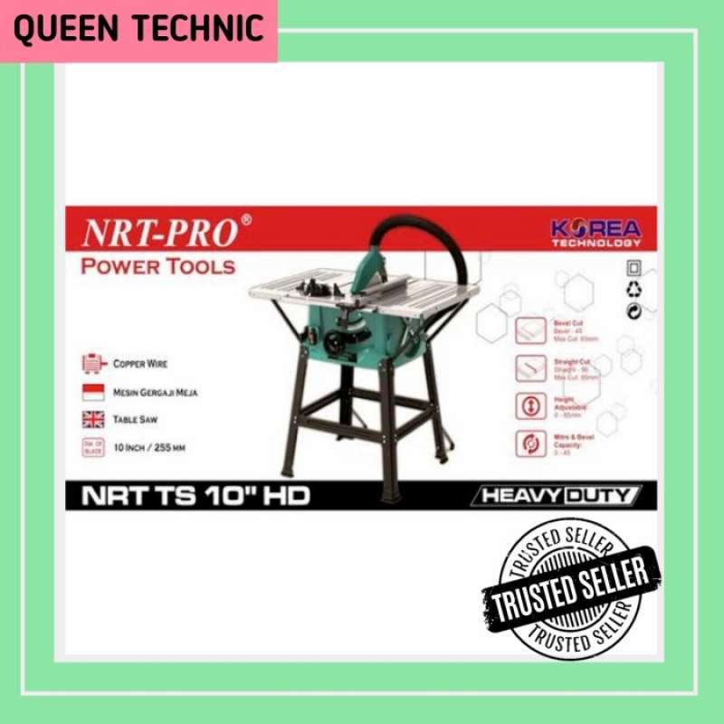 Promo NRT-PRO TS-10 Table Saw Circular 10 inch Meja Gergaji Potong Kayu ...