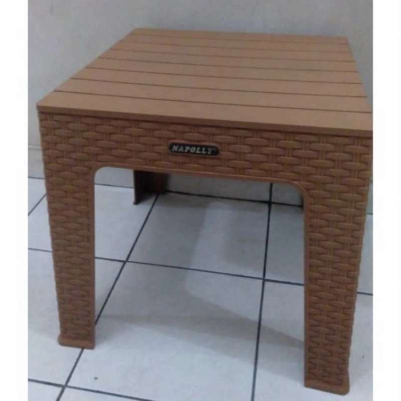 Promo meja tamu rotan plastik kecil mapan 45 Diskon 23% di Seller SBY ...