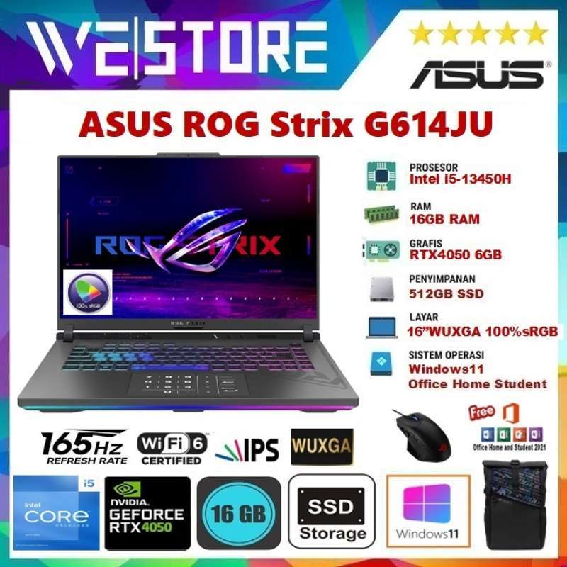 Promo Asus Rog Strix G16 G614ju - I5-13540hx 16gb 512gb Rtx4050 6gb ...