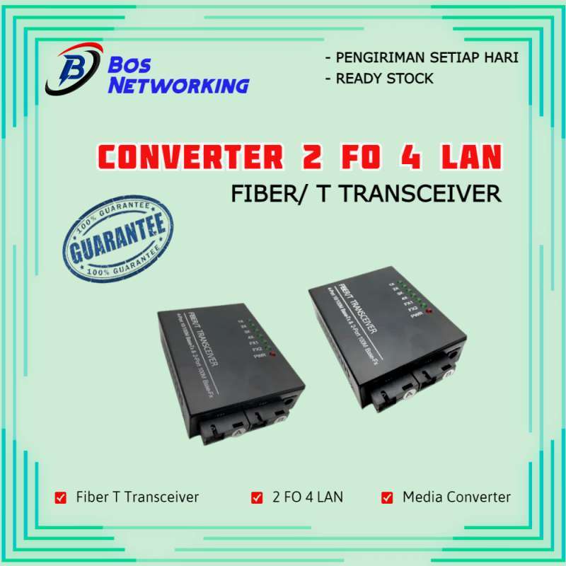 Jual Media Converter 2 Fiber 4 Ethernet Fiber T Transceiver Di Seller ...