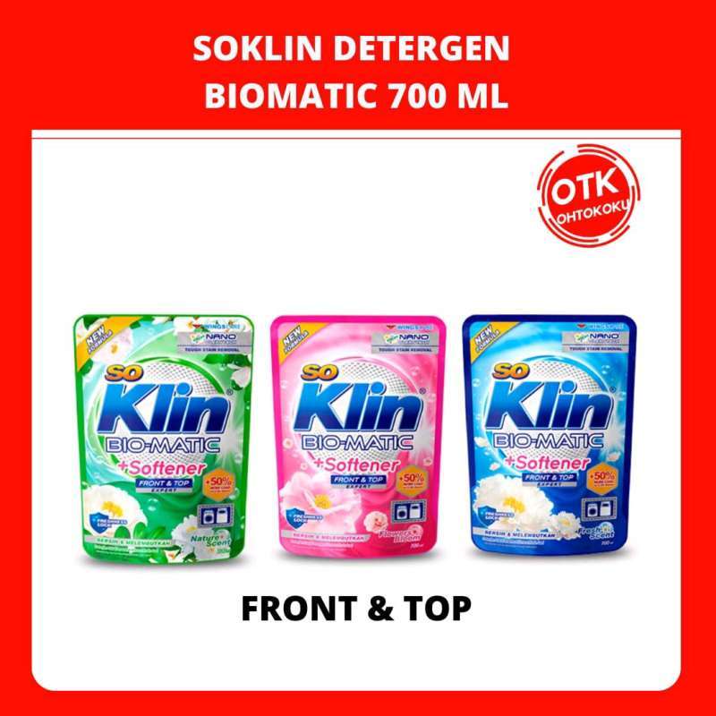 Jual SOKLIN LIQUID DETERGENT SOFTENER BIOMATIC 700ML di Seller Ohtokoku ...