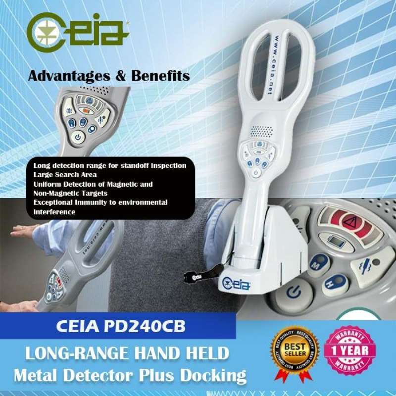 Jual CEIA Long Range Hand Held Metal Detector PD240CB Plus Docking ...