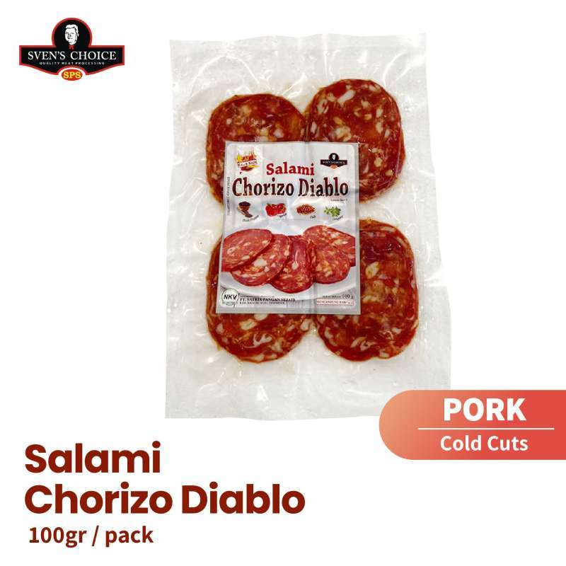 Jual Sven's Choice Salami Chorizo Diablo 100g Daging Pizza Pork Di ...