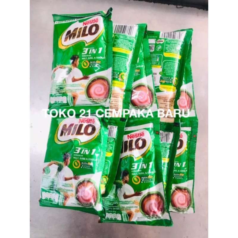Jual Milo 3in1 1 Renceng isi 10 Sachet | Nestle 3 in 1 Coklat Cokelat ...