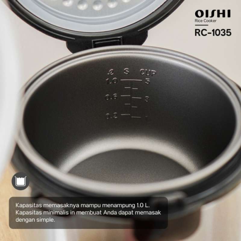Promo Oishi Rice Cooker Mini RC-1035 Magic Com Kecil 1L Penanak Nasi 3 ...