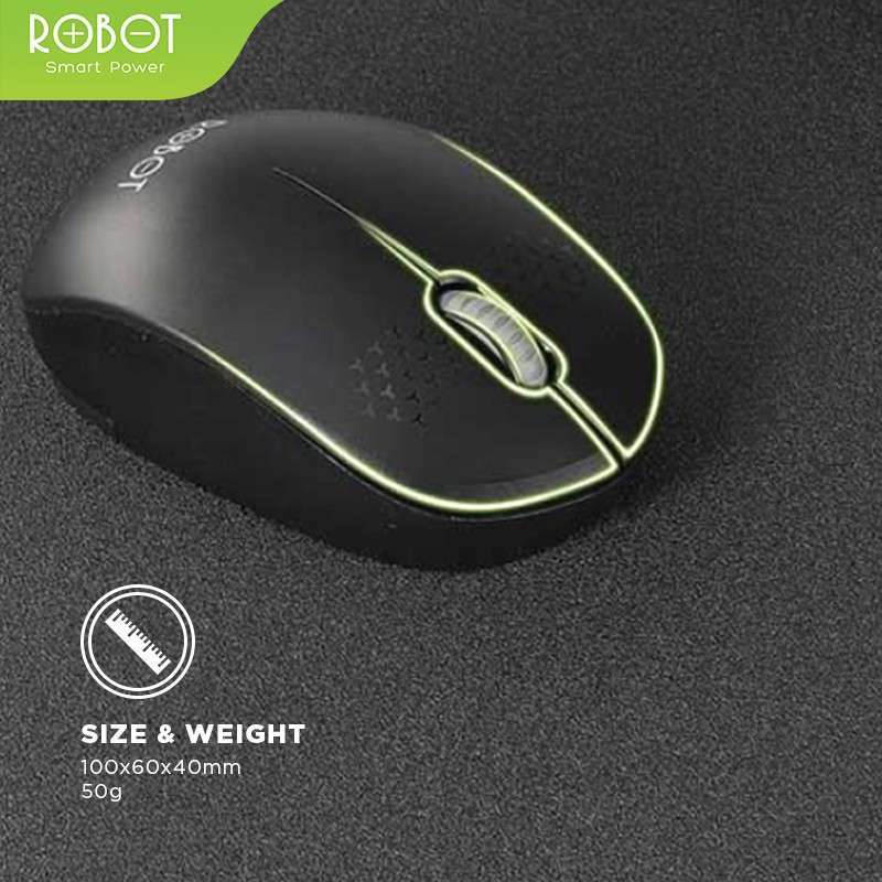 Jual Robot M210 Wireless Mouse Optical 2.4g Usb Original - Hitam Di ...