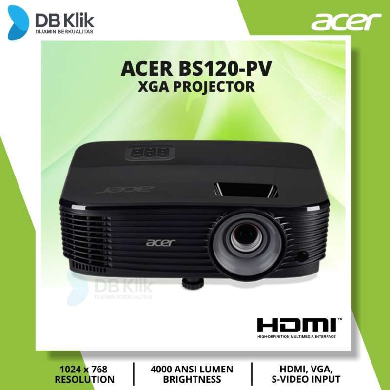 Jual Projector Acer Bs-120pv Xga 4000 Ansi Lumens Vga Hdmi - Acer Bs ...