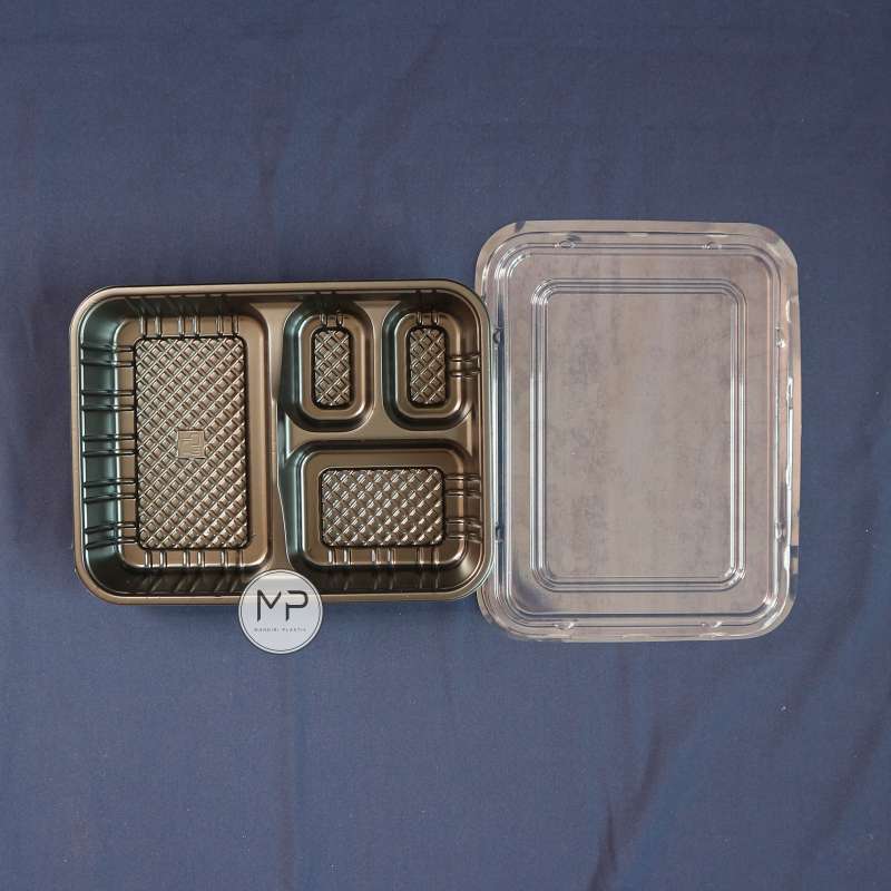 Jual Tray Bento 4 Sekat Mika Bento Box Bento Kotak Bento 10 pcs di ...