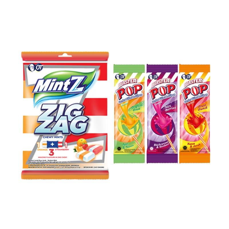 Jual Mintz Zigzag Permen [1 Sack] + Blaster Pop Fruitful Permen [1 ...