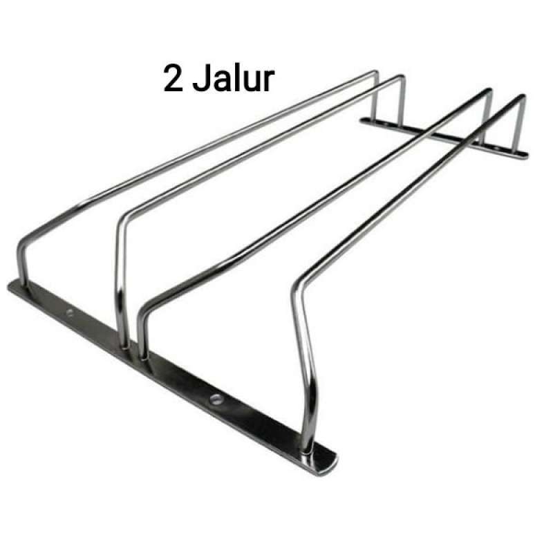 Promo Rak gelas gantung / Rak gelas wine - 2 BARIS Diskon 14% di Seller ...