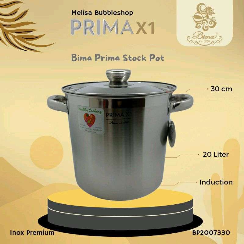 Jual Panci Bima Prima Stockpot 30cm Stainless Steel B2007330 di Seller ...