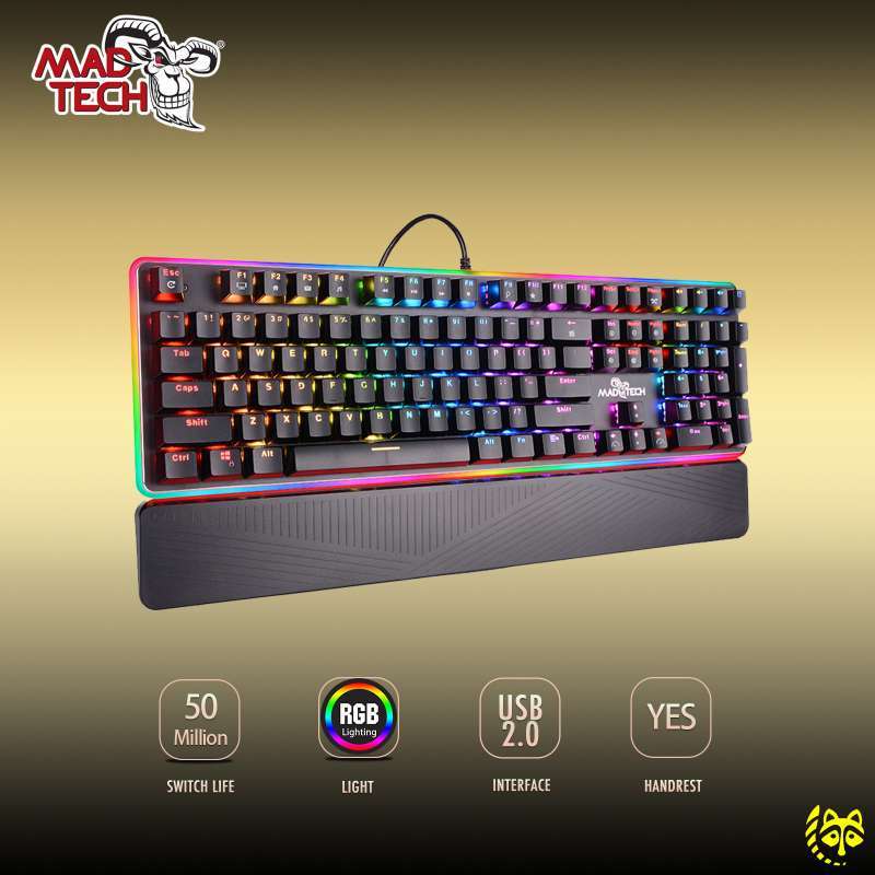 Jual MADTECH RGB Optical Mechanical Gaming Keyboard K701 di Seller ...