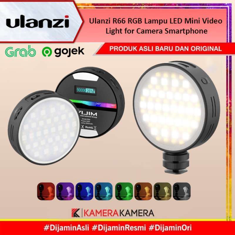 Promo Kamerakamera Ulanzi R66 Rgb Lampu Led Mini Video Light For Camera ...