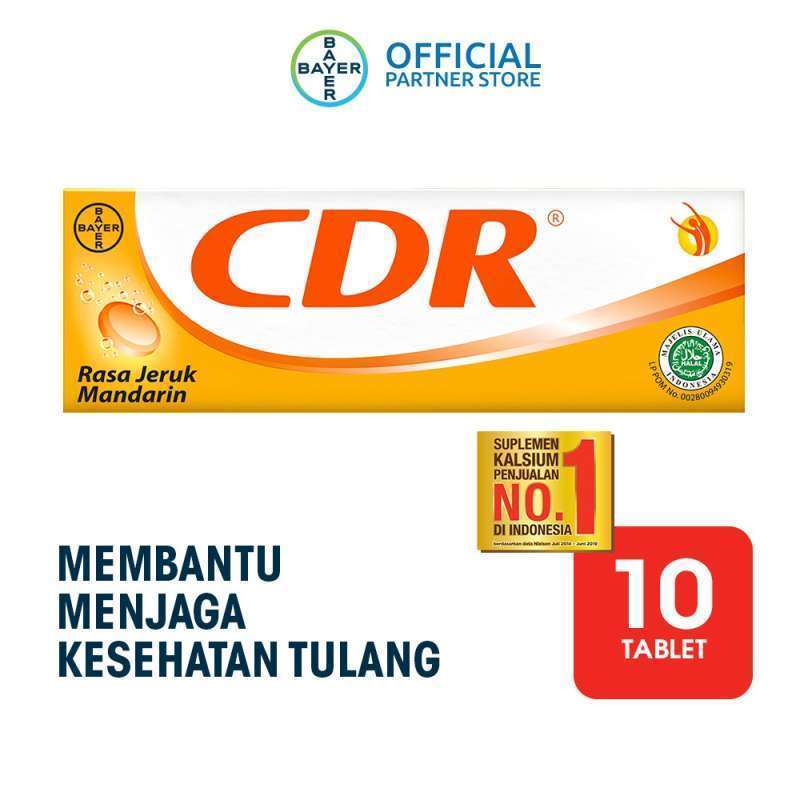 Jual CDR Suplemen Kalsium Rasa Jeruk Tube Isi 10 Tablet di Seller Shiro ...