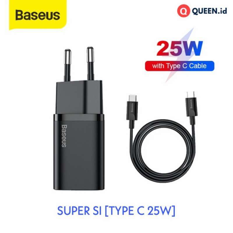 Jual Baseus Charger Adaptor Super Si USB TYPE C 25W 3A Fast Charging QC ...