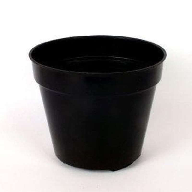 Jual Pot Bunga Tanaman Hias plastik hitam polos bulat diameter 10 Cm ...