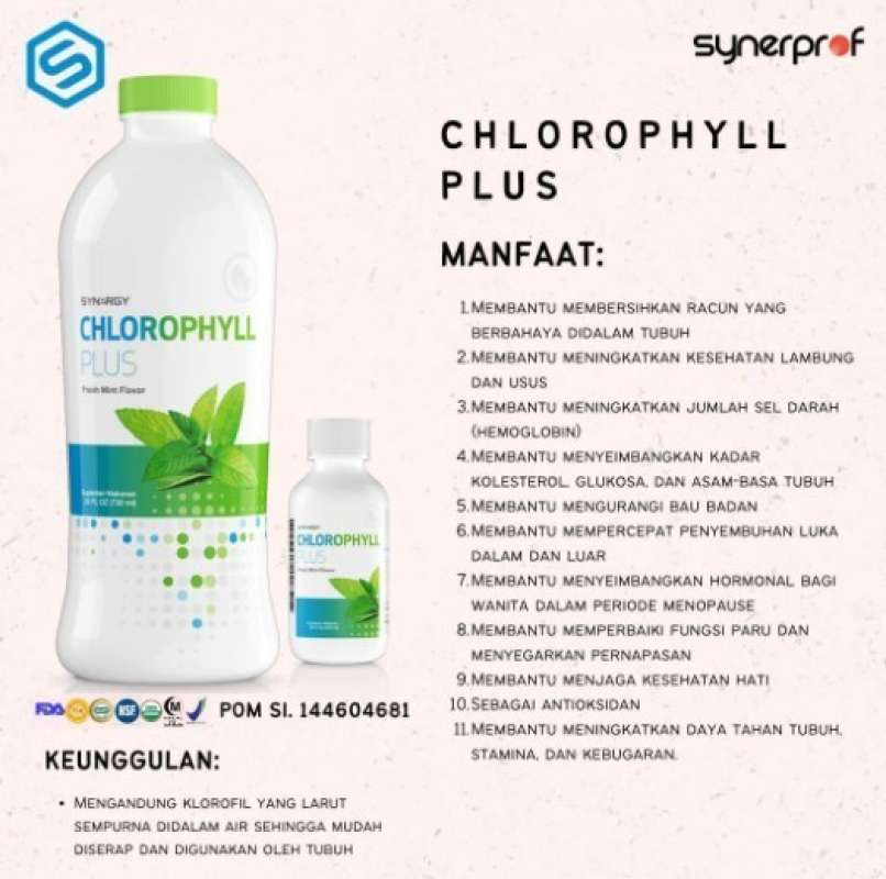 Jual Synergy Liquid Chlorophyll Plus Fresh Mint Flavour 730ml Klorofil ...