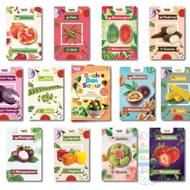 Promo VIDI FLASHCARD / FLASH CARD / Kartu Edukasi Edukatif Anak-anak ...