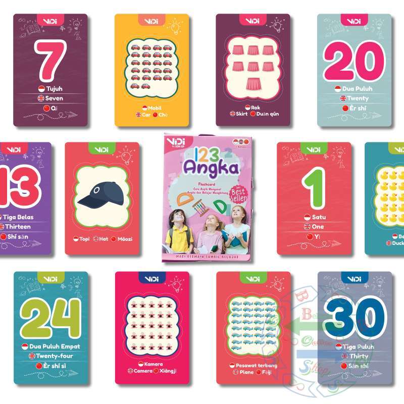 Promo VIDI FLASHCARD / FLASH CARD / Kartu Edukasi Edukatif Anak-anak ...