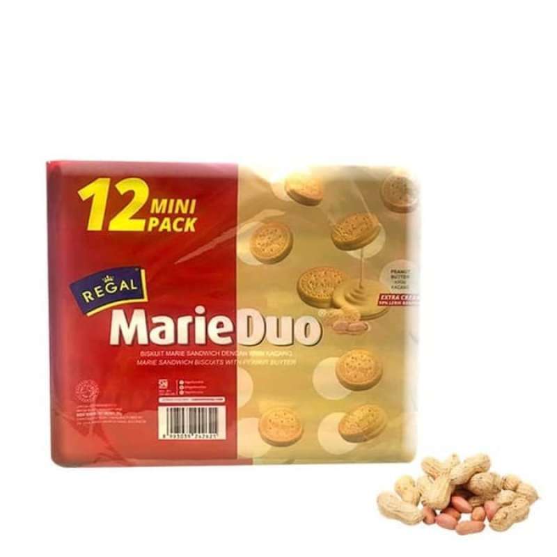 Jual Offline Store - REGAL Marie Duo Vanilla Biskuit Mini Pack [12 x 20 ...