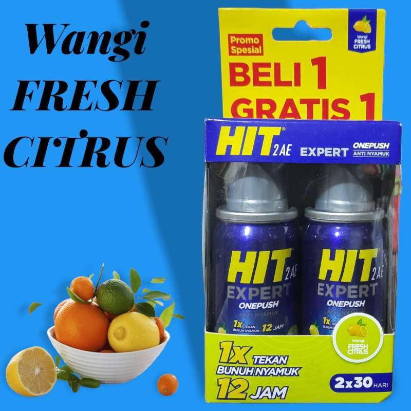 Jual HIT One Push Fresh Citrus Obat Nyamuk [ 2 X 10 mL] di Seller ...