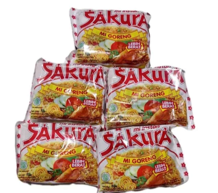 Promo Mie Instan Sakura Mi Goreng 50G 5 Pcs Diskon 33% di Seller Arefaa ...