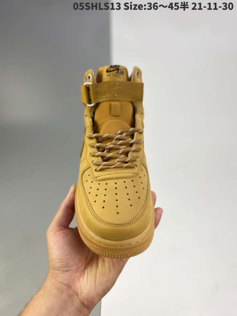 Jual Nike Air Force 1 high wbflex wheat 2019 wheat suede high top air ...