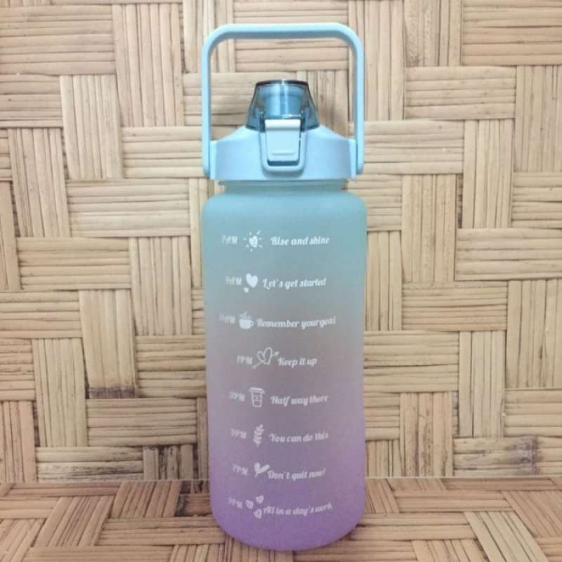 Jual RECOMMENDED Botol Minum Motivasi Doff / Botol Rainbow Viral H9225 ...