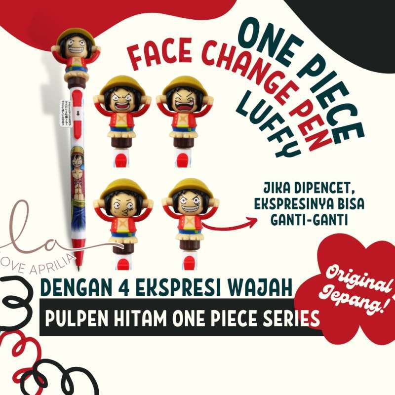 Jual One Piece Face Change Pen (Luffy & Chopper) Original Jepang Pulpen ...