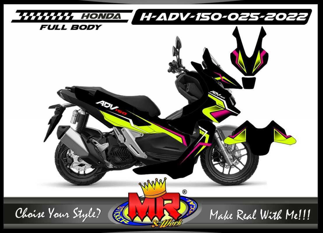Promo Decal Stiker Honda Adv 150 Fullbody Desain Sporty Race Decal ...