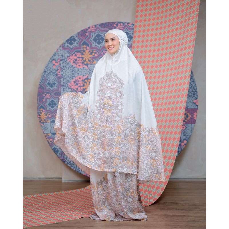 Jual Doa Indonesia Alara Series Prayer Robe - Brokenwhite ( Mukena ) Di ...