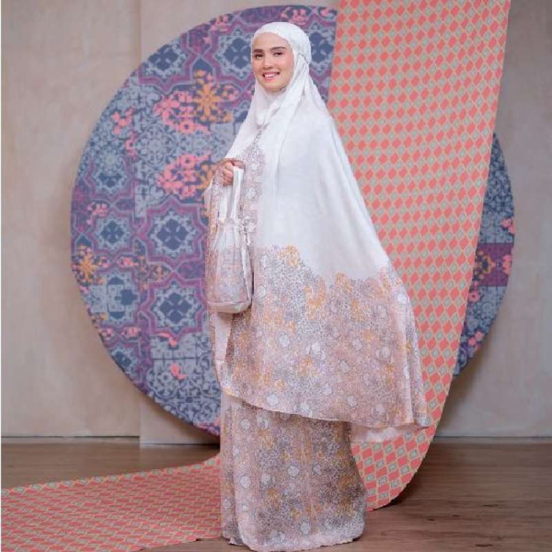 Jual Doa Indonesia Alara Series Prayer Robe - Brokenwhite ( Mukena ) Di ...