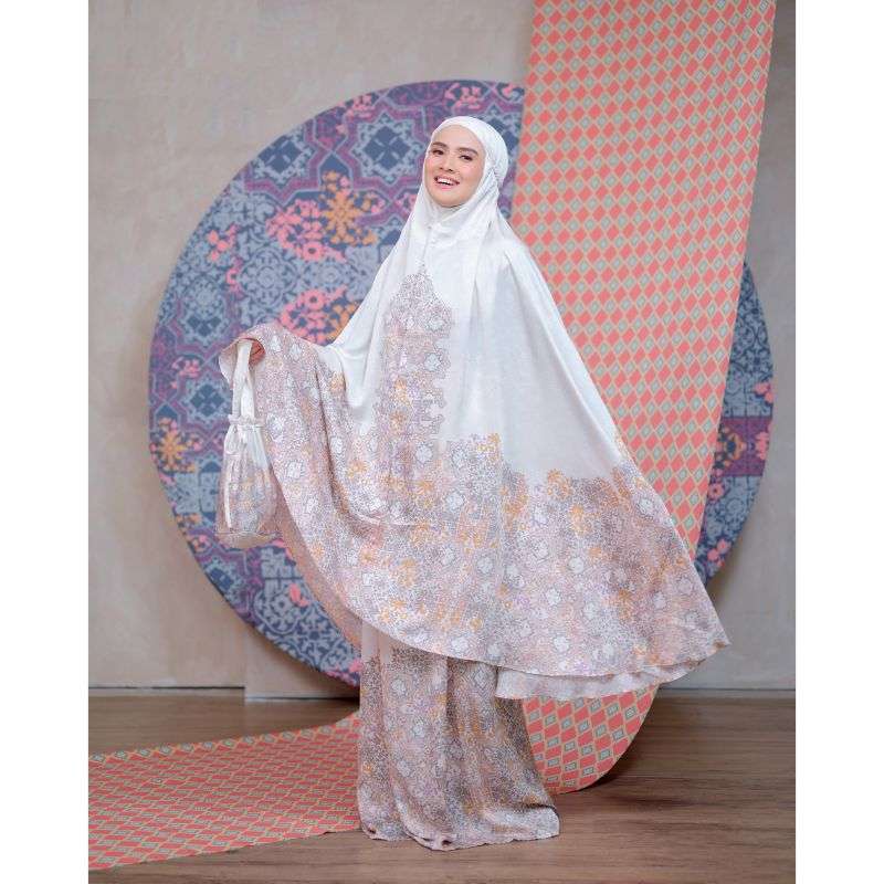 Jual Doa Indonesia Alara Series Prayer Robe - Brokenwhite ( Mukena ) Di ...