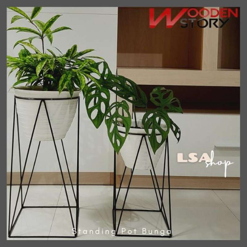 Jual Standing Pot Bunga Pot Minimalis Standing Planter Dekorasi Tanaman ...