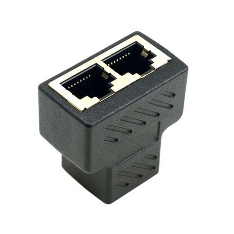 Jual RJ45 LAN Ethernet Network Connector Splitter 1 to 2 di Seller ...